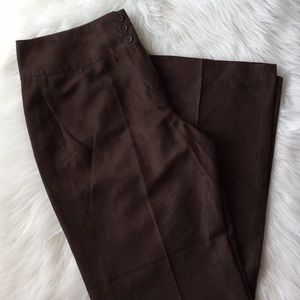 Sandro | Pants & Jumpsuits | Brown Faux Suede Slacks | Poshmark